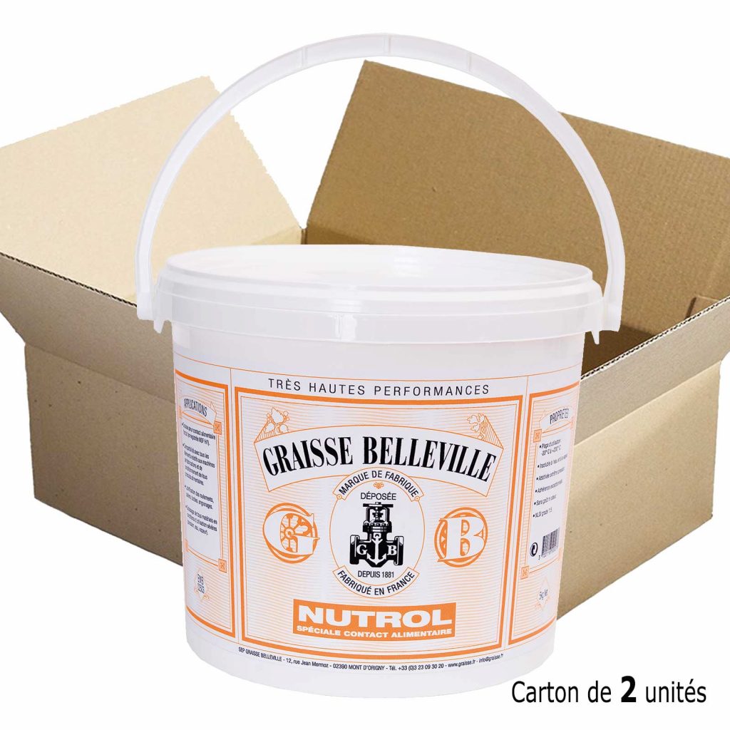 Graisse Blanche Contact Alimentaire Carton2Seaux5kg - Graisse-Belleville