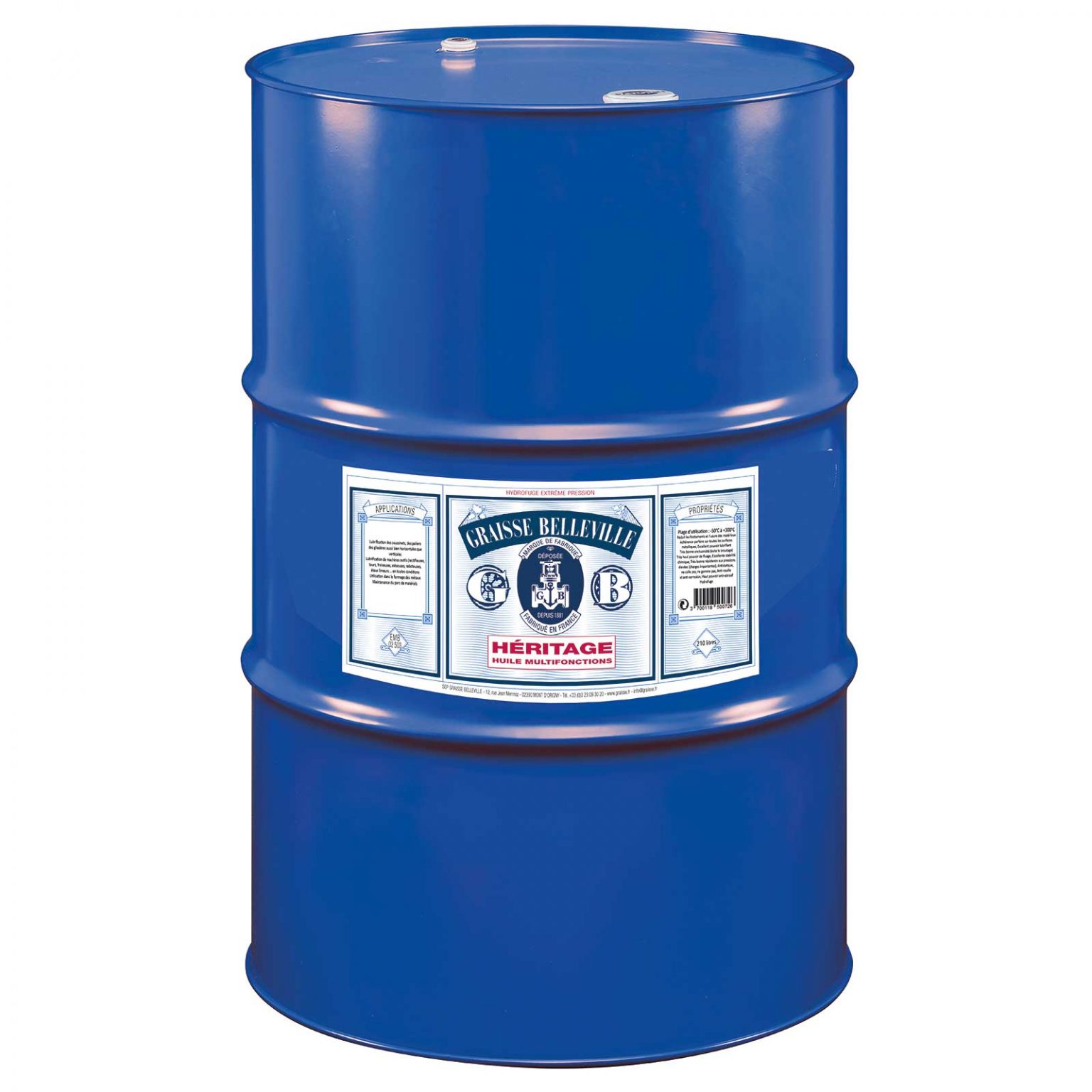 Huile Multifonctions HERITAGE Fut 208 litres - Graisse-Belleville